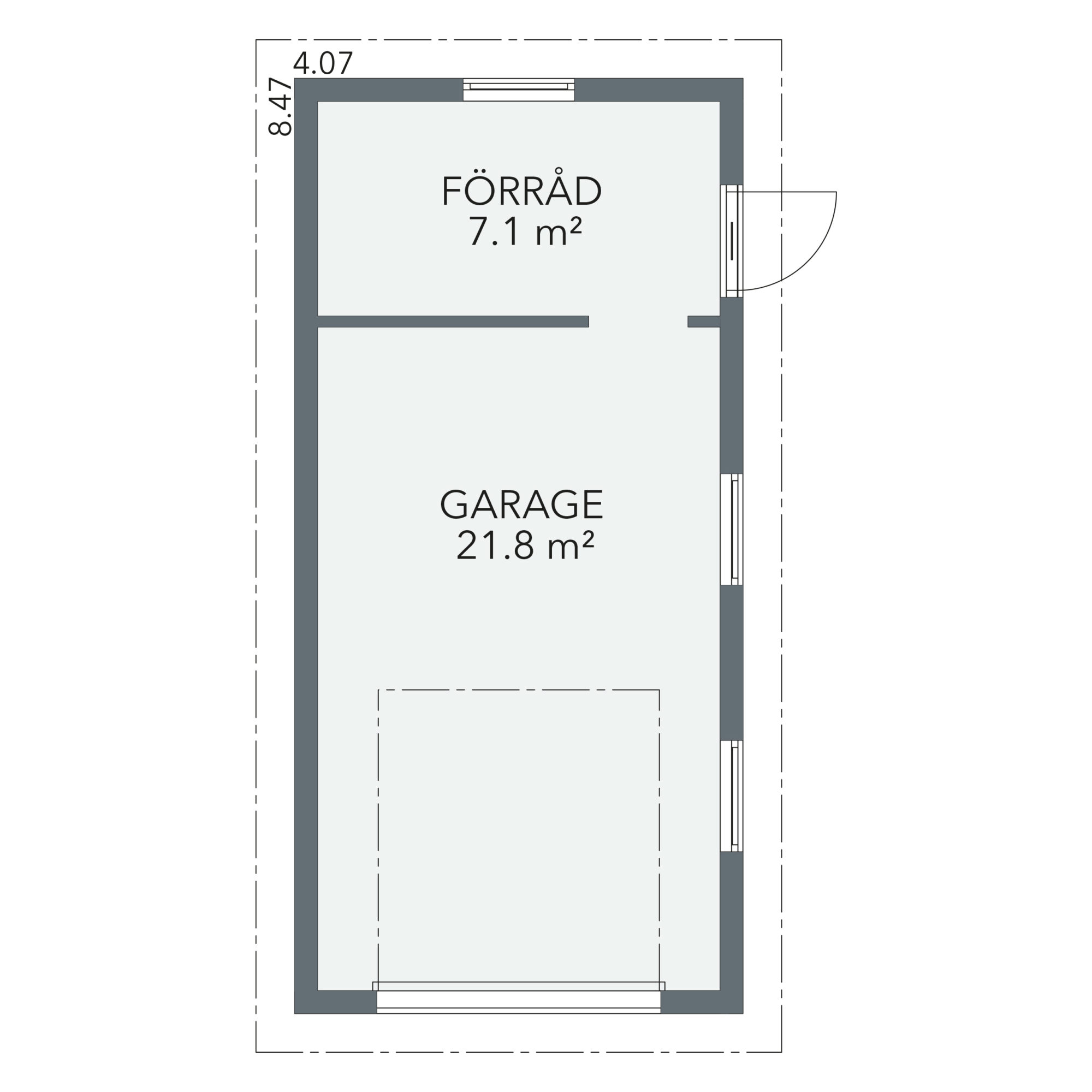 Garage för 1 bil – Se våra nyckelfärdiga garage | Fiskarhedenvillan